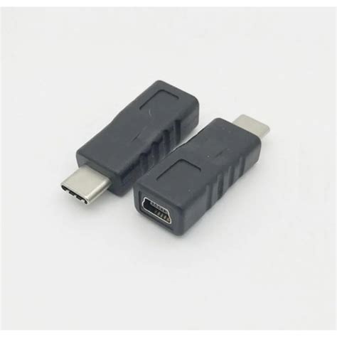 【勁昕科技】t型口迷你mini Usb母口轉type C公頭充電轉接頭 蝦皮購物