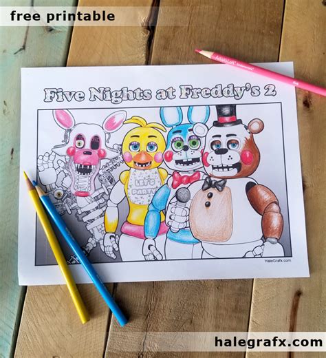 Free Printable Five Nights At Freddys 2 Coloring Page • Free