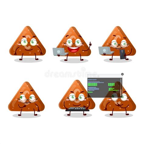 Orange Gummy Candy C Programmer Cute Cartoon Character With Stock