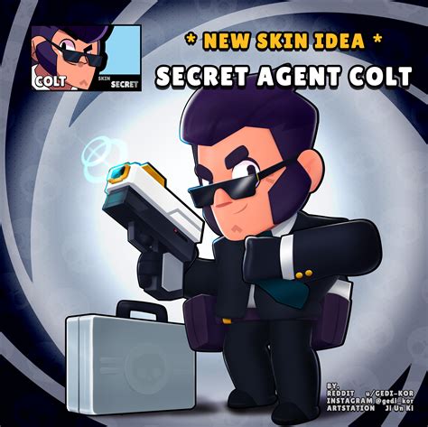Skin Idea Secret Agent Colt Rbrawlstars