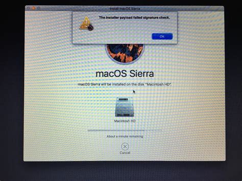 the installer payload failed signature check ошибка Не ошибается лишь