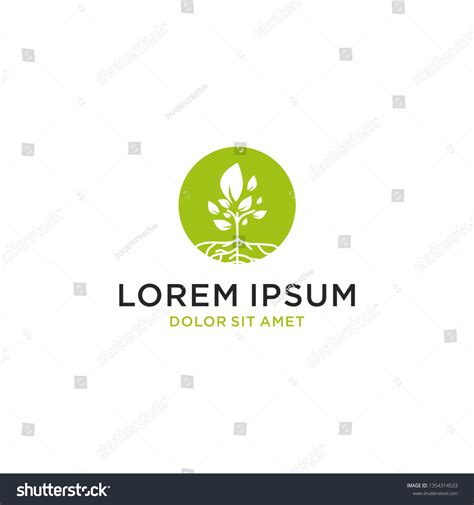 Tree Root Line Art Monoline Outline เวกเตอร์สต็อก ปลอดค่าลิขสิทธิ์ 1354314533