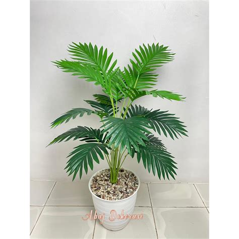 Jual Pohon Tanaman Pakis Palem Kipas Pisang Artificial 18 Daun Hijau