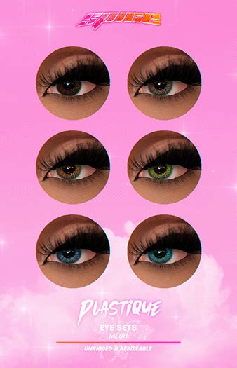 Second Life Marketplace Pce Plastique Mesh Eye Sets
