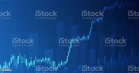 와이드스크린 추상 상승 경향 라인 그래프와 파란색 배경에 촛대 금융 차트 0명에 대한 스톡 벡터 아트 및 기타 이미지 0명
