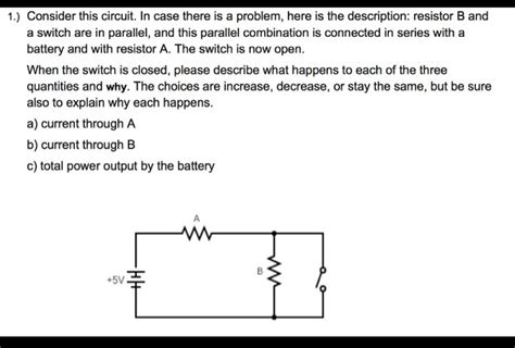 Solved Consider This Circuit In Case There Is A Chegg Com