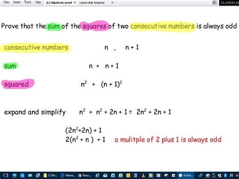 Algebraic Proof Teaching Resources
