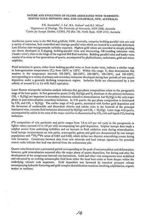 Pdf Nature And Evolution Of Fluids Associated With Turbidite Hosted