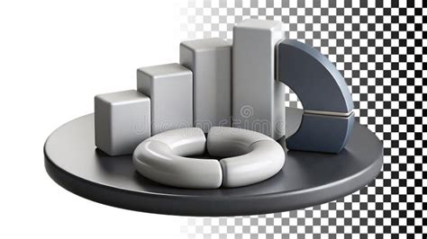 3d Bar Chart With Segment Data Visualization Business Graph Analysis