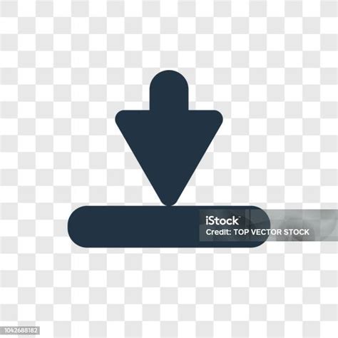 투명 한 배경 화살표 투명도 로고 디자인 아래에 고립 된 화살표 벡터 아이콘 다운 등에 대한 스톡 벡터 아트 및 기타 이미지 등 디자인 로고 Istock