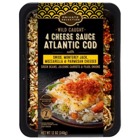 Private Selection® Wild Caught Four Cheese Sauce Atlantic Cod 12 Oz