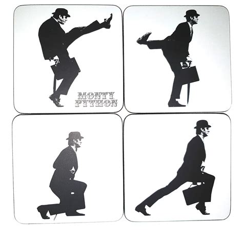 Monty Python Ministry Of Silly Walks Coaster Set Of 4 Collectible
