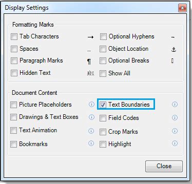 How To Show Or Hide Text Boundaries In Word