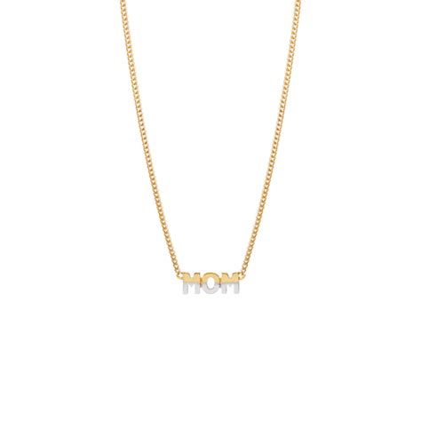 Maria Black Mom Two Tone Necklace 43 Cm Gullsølv Follestad