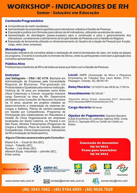 Somar Edu Workshop Indicadores De Rh