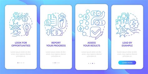 Premium Vector Planning Energy Management Blue Gradient Onboarding Mobile App Screen