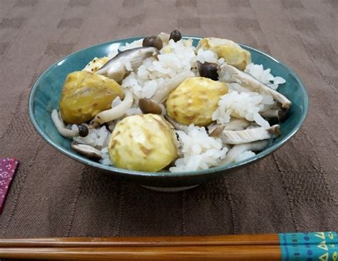 栗ときのこの炊き込みご飯 By 株式会社藤商店 【クックパッド】 簡単おいしいみんなのレシピが395万品