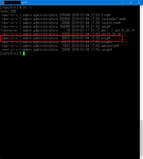 putty iputils ping ちぇりーぼっくす