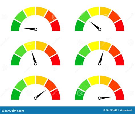 Speedometer Icon Set Isolated On White Background Royalty Free Cartoon