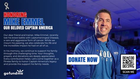 Fundraiser For Michael Emmel By Ryan Smith Honoring Mike Emmel Our Beloved Captain America