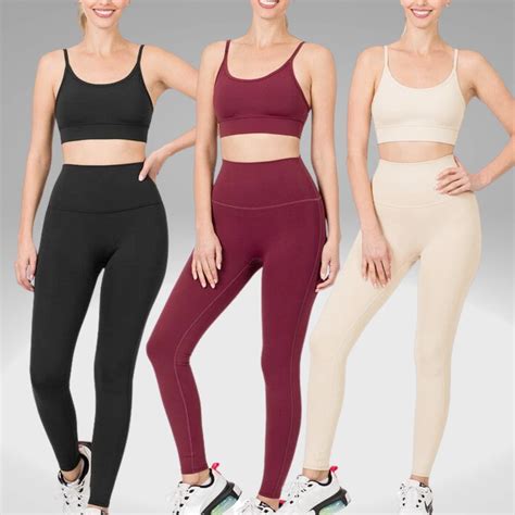 Zenana Athletic Cami Bra And Leggings Set Black 77 Requests Flip App