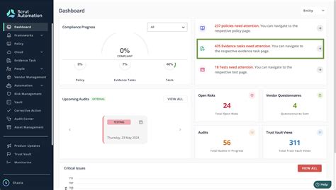 Scrut Product Updates Evidence Review Workflow