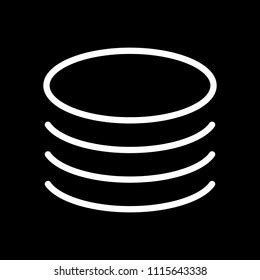 Database Icon Simple Linear Symbol Thin Stock Vector Royalty Free