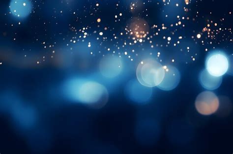 Abstract Blue Bokeh Background Texture Premium Ai Generated Image