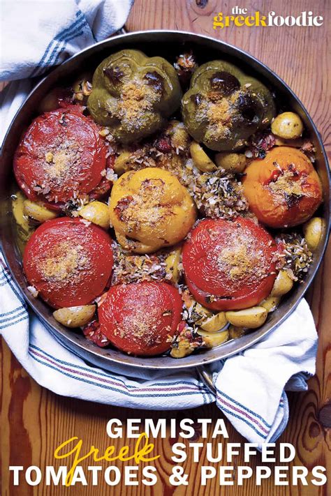 Gemista Greek Stuffed Tomatoes And Peppers The Greek Foodie