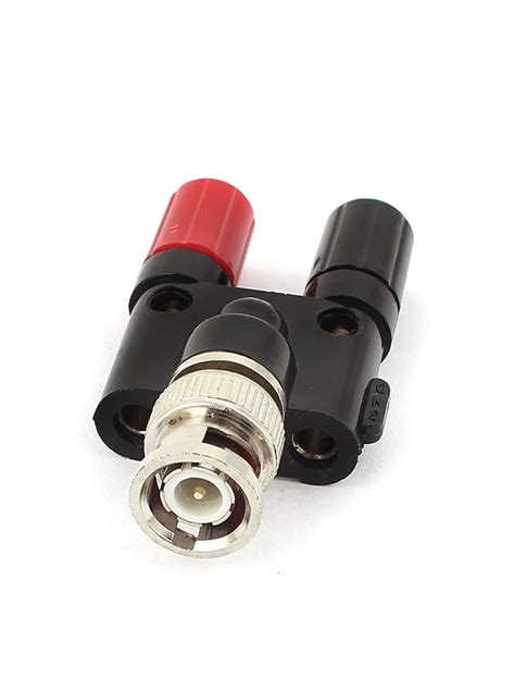 Bnc Male Plug To Two Dual Banana Female Jack Coaxial Rf Adapter Connector