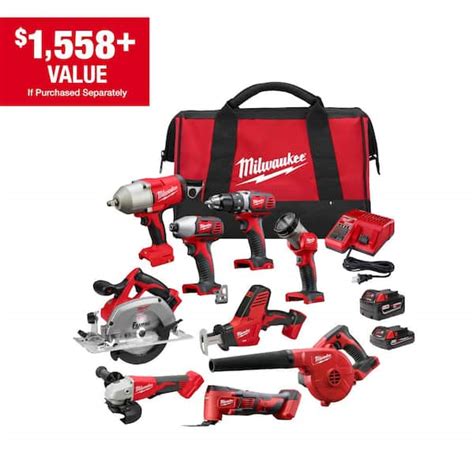 Dewalt 20 Volt Xr Lithium Ion 6 Tool Cordless Combo Kit With 2 5 0 Ah