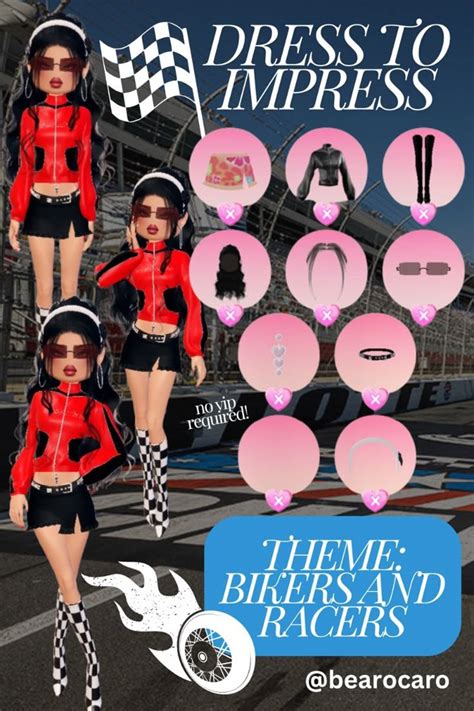 Dress To Impress No Vip Outfit Hack Bikers And Racers Theme Dress To