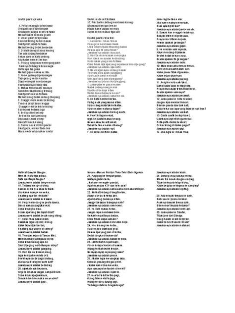 Contoh Pantun Jenaka Pdf