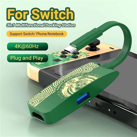 Mini Portable Usb C To 4k Hdmi Usb Port Tv Dock Adapter Replacement For Nintendo Switch Oled