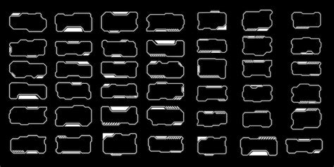 Premium Vector Futuristic Hud Border Templates Design