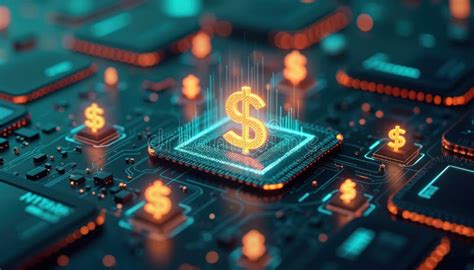 Digital Financial Transaction Concept Money Flow In Business Secure