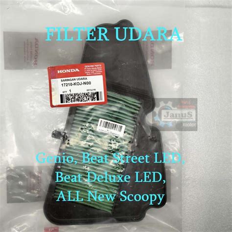 Promo Honda Filter Udara Koj Saringan Udara Genio Scoopy New Esp Beat Street Led Deluxe Ori Asli