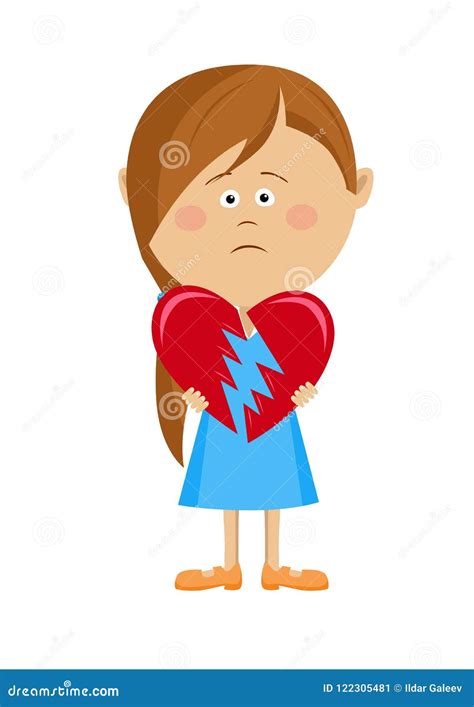 Girl Broken Heart Clipart