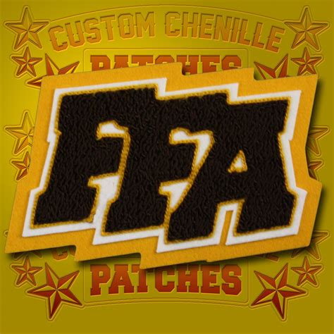 Ffa Block Chenille Letterman Jacket Patch