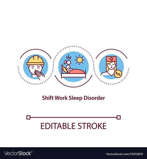 Shift Work Sleep Disorder Concept Icon Royalty Free Vector