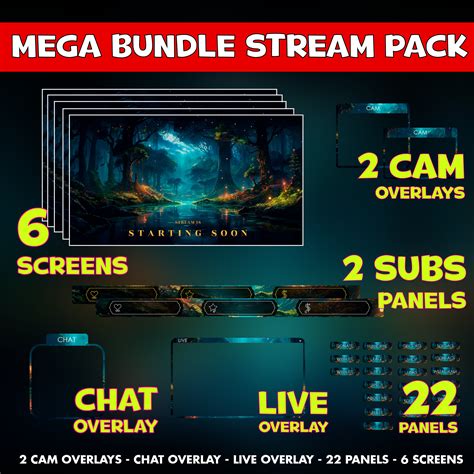 Landscape Fantasy Forest Twitch Overlay Animated Pack Whimsical