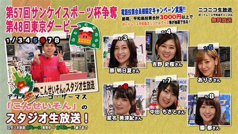 第57回サンケイスポーツ杯争奪 第48回東京ダービー こんせいそんのスタジオ生放送！ ボートレース平和島 ピースターブログ