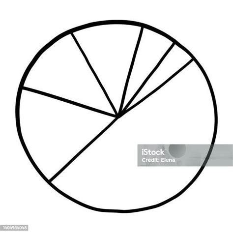 Vector Illustration Of A Round Graph Isolated On A White Background