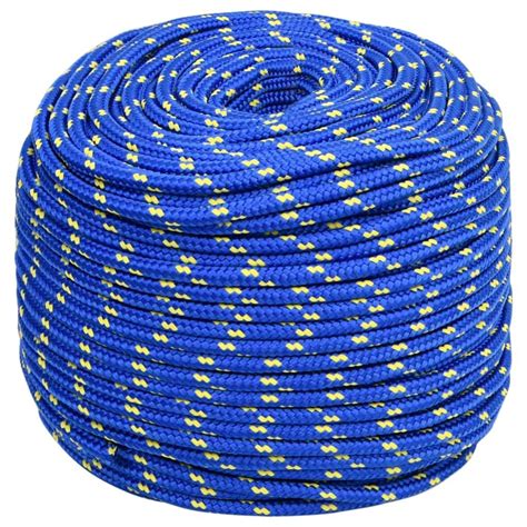 Corde De Bateau，cordage，ligne De Remorquage Bleu 6 Mm 25 M