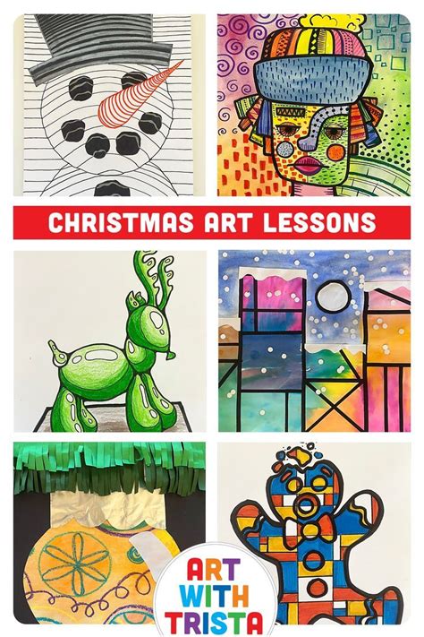Elementary Christmas Art Lessons 6 Artist Inspired Holiday Art