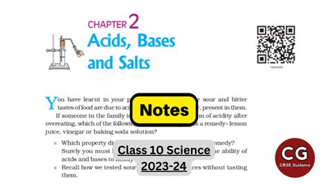 Acids Bases And Salts Class 10 Notes Key Concepts And Definitions