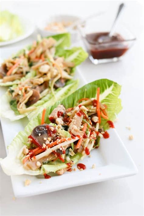 Pressure Cooker Moo Shu Pork Lettuce Wraps