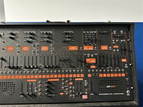 Arp 2600 Black And Orange With 3620 Keyboard Reverb