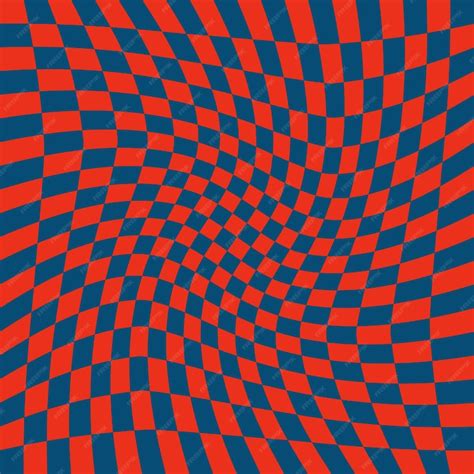 Premium Vector Psychedelic Geometric Pattern With Squares