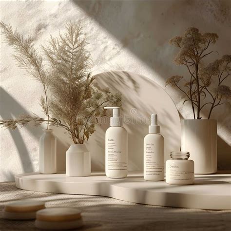 Staging Of A Product For Skin Care On A Website Stock Illustration